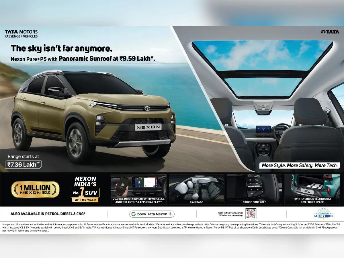 Tata Nexon Pure+ PS launched at Rs 9.59 lakh — India's first panoramic ...